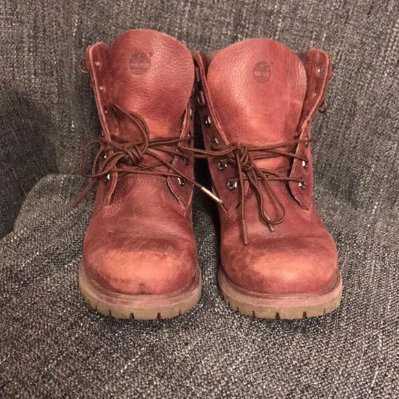 Timberland | Shoes | Maroon Timberland Boots Size 85 | Poshmark